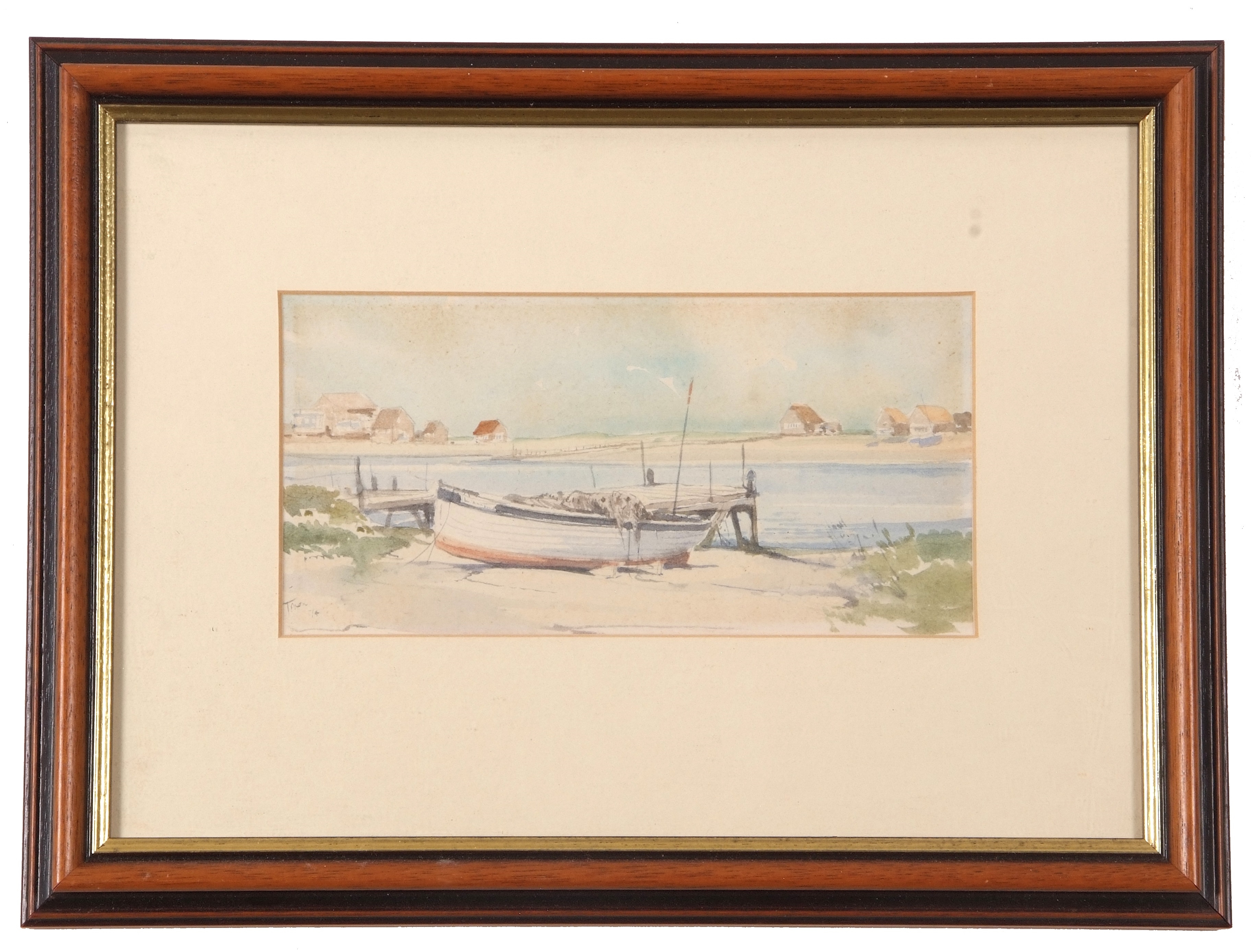 Jason Partner | Beached boat at Overy Staithe (1974) | MutualArt