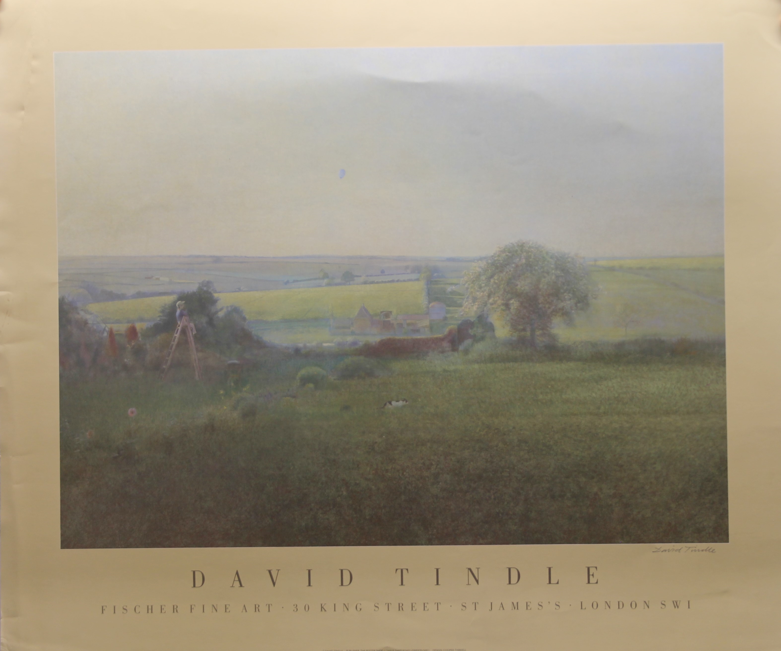 David Tindle | A signed poster on card for an exhibition of his works ...