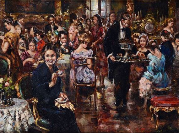 Franco Rispoli | Interno di cafè | MutualArt