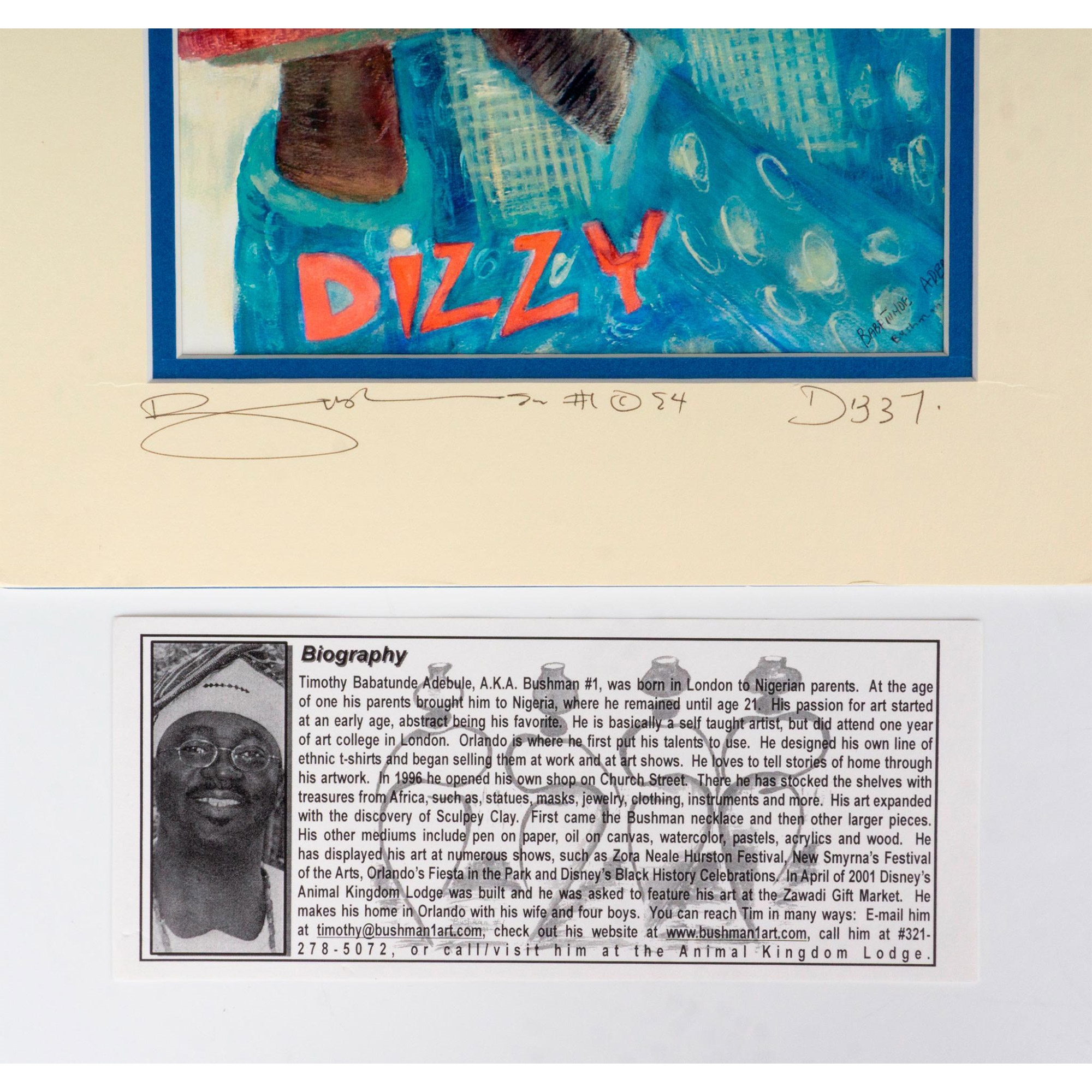 Timothy Babatunde Adebule | DIZZY (1994) | MutualArt