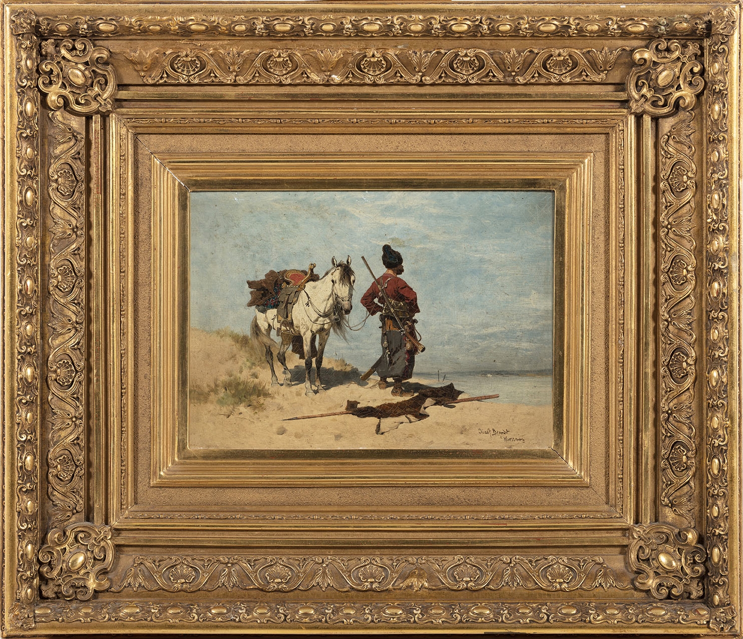 Józef Brandt | Kozak u przewozu (Circa 1881) | MutualArt