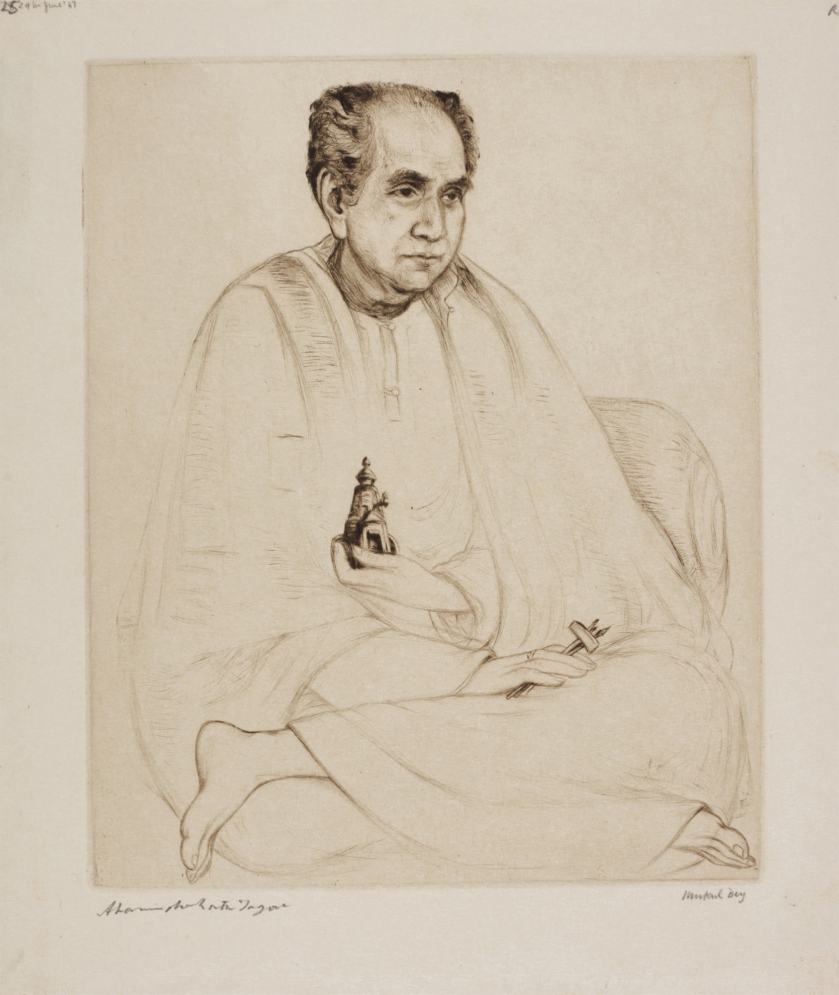 Mukul Dey | Six Portraits of Rabindranath Tagore; Portrait of ...