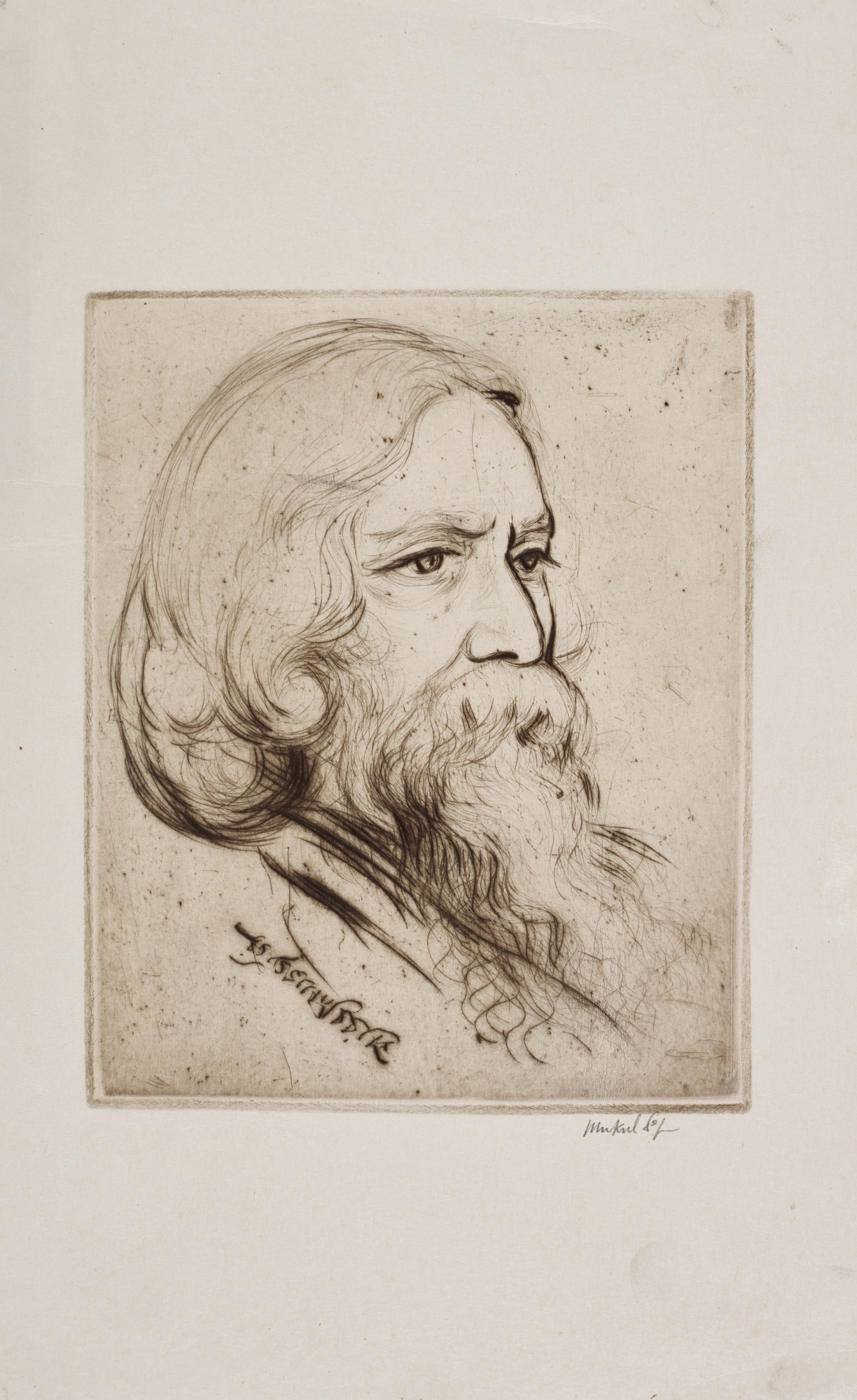 Mukul Dey | Six Portraits of Rabindranath Tagore; Portrait of ...