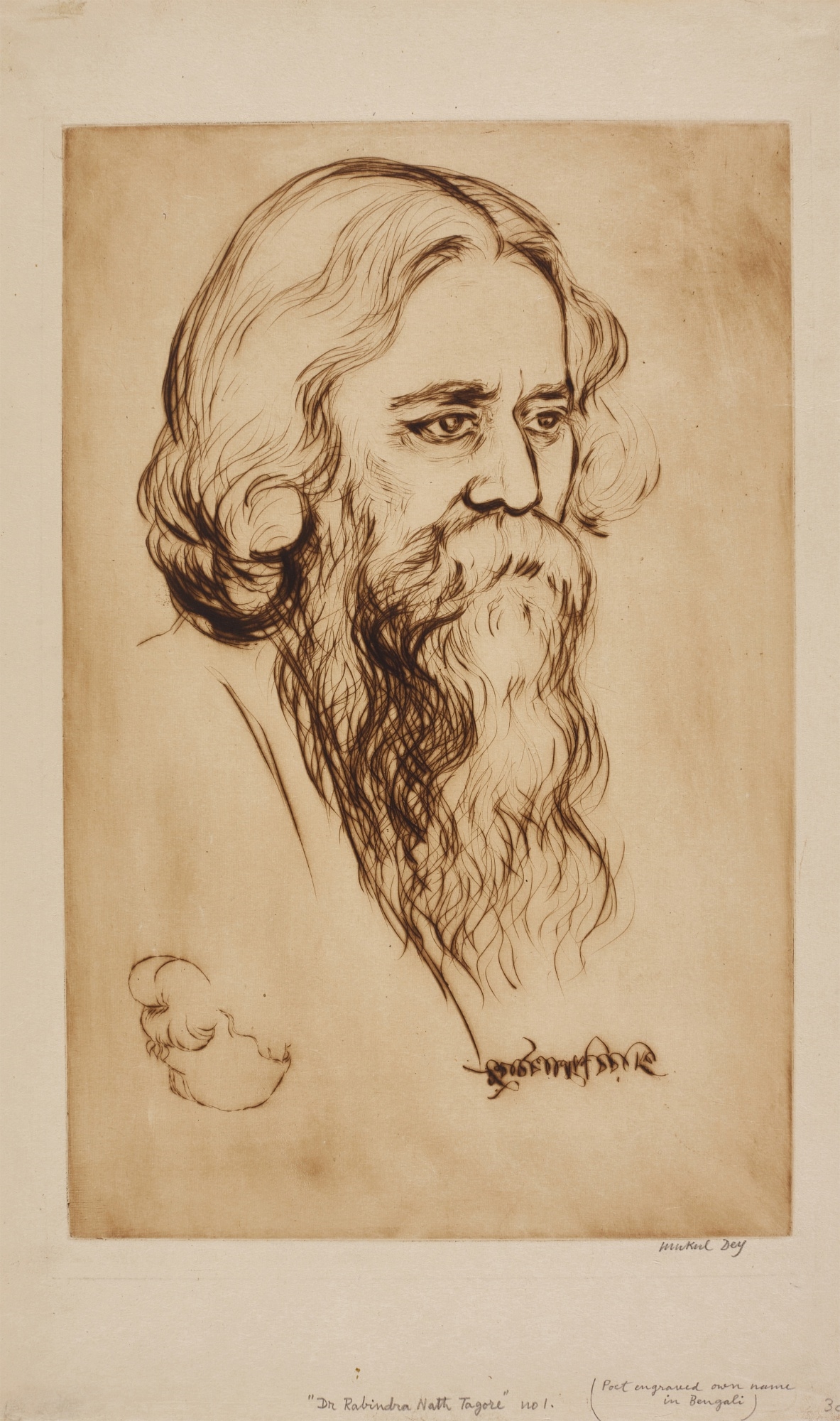 Mukul Dey | Six Portraits of Rabindranath Tagore; Portrait of ...