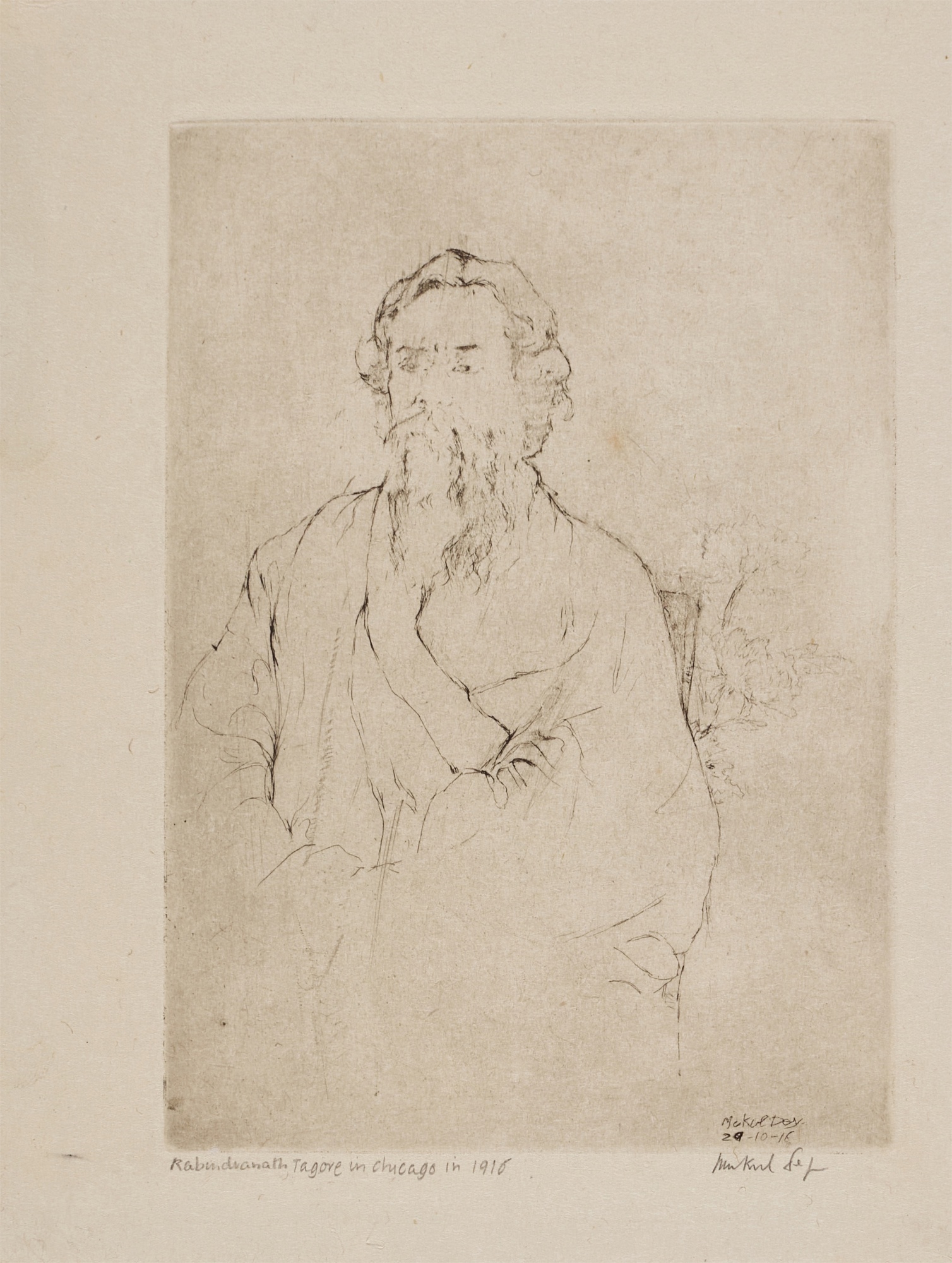 Mukul Dey | Six Portraits of Rabindranath Tagore; Portrait of ...