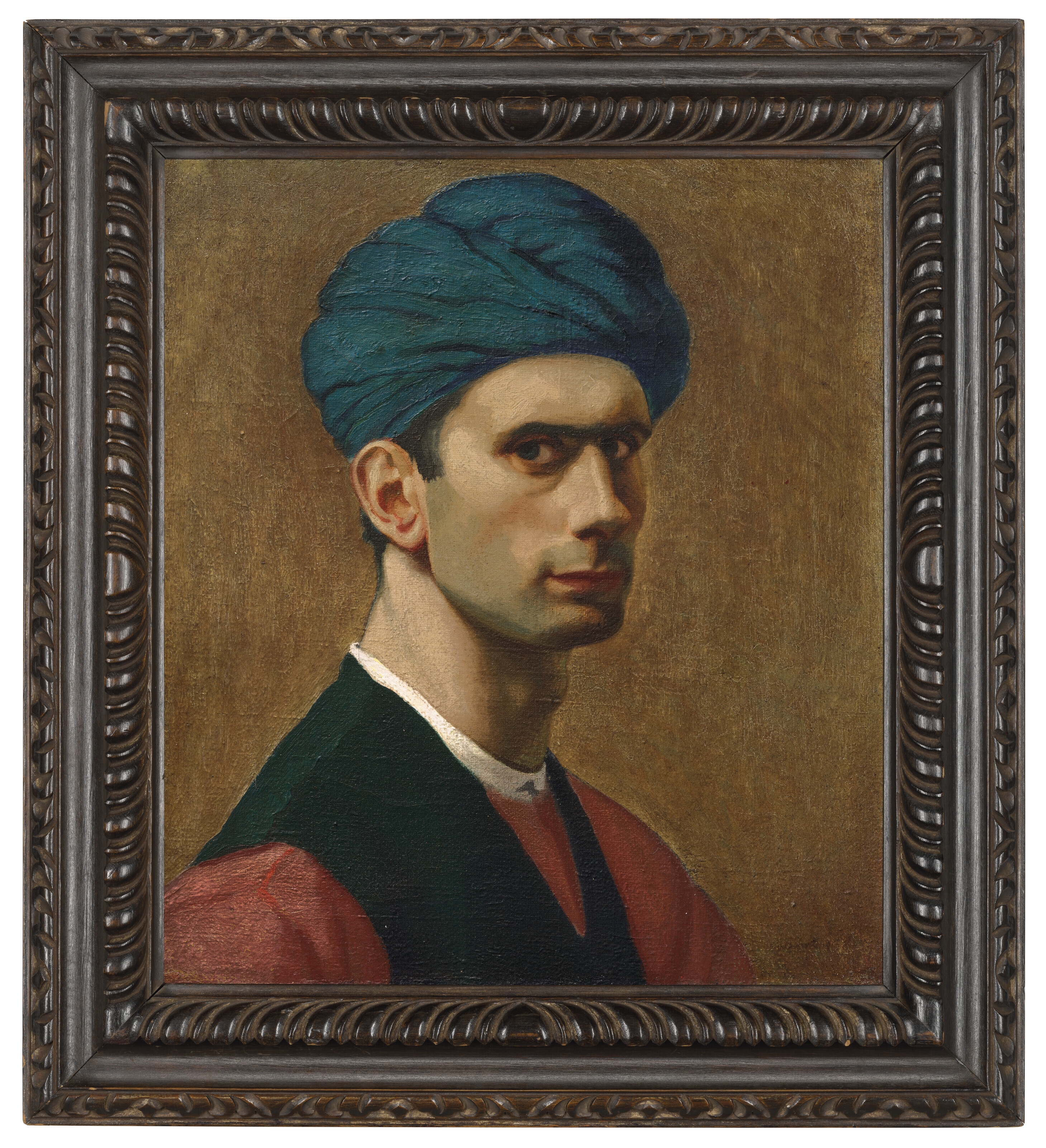 Edward Wadsworth | Self Portrait in a Turban (1911) | MutualArt