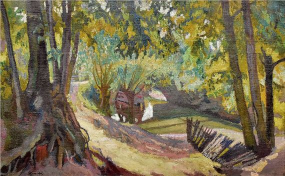 Stanisław Kamocki | Pejzaż z ulem | MutualArt