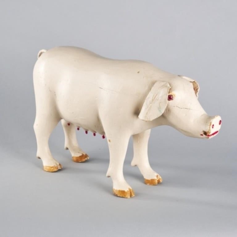 Aimé Desmeules | CARVED FEMALE PIG | MutualArt
