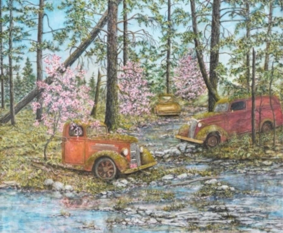 Brian Hayes | Abandoned trucks in the bush | MutualArt