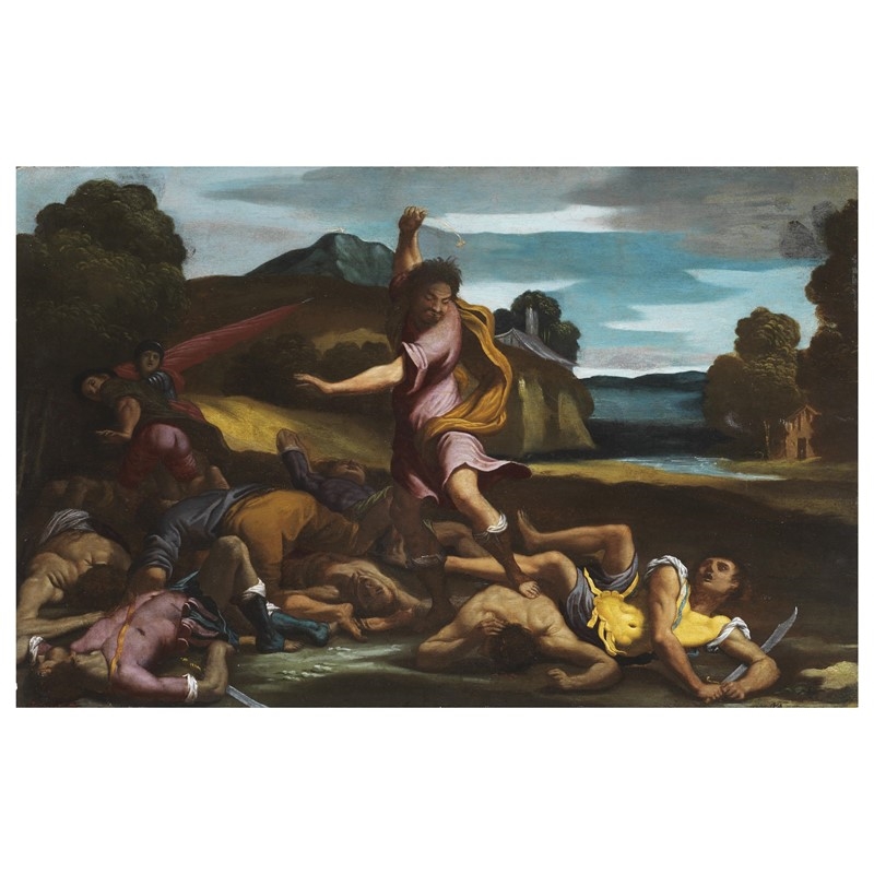 Emilian School, 17th Century | SAMSON SLAYING THE PHILISTINES WITH THE ...