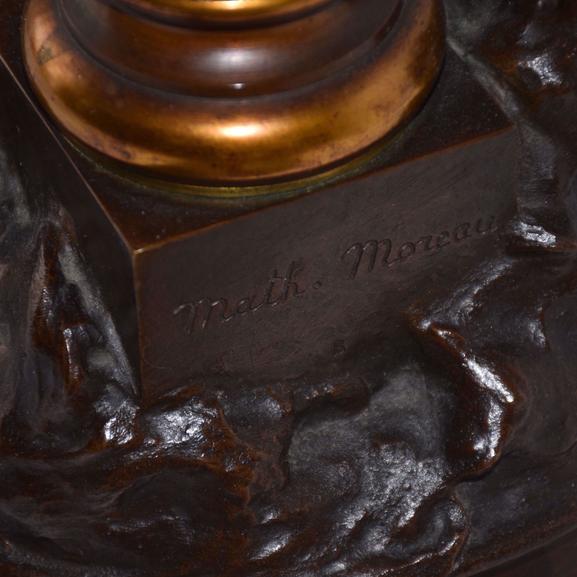 Mathurin Moreau | 'Le livre d'or': bronze sculpture with brown patina ...