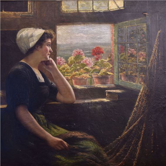 Henri Timmermans | Netmaker in front of window | MutualArt