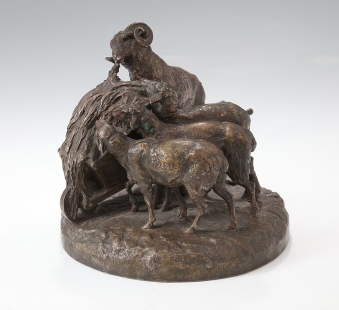 Charles Valton | Charles VALTON (1851-1918) Ram and sheep BRONZE WITH ...