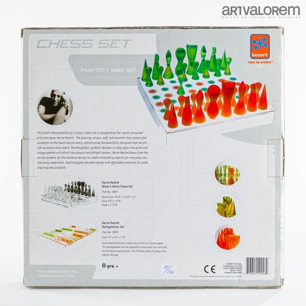 Karim Rashid | Chessboard and chess pieces | MutualArt