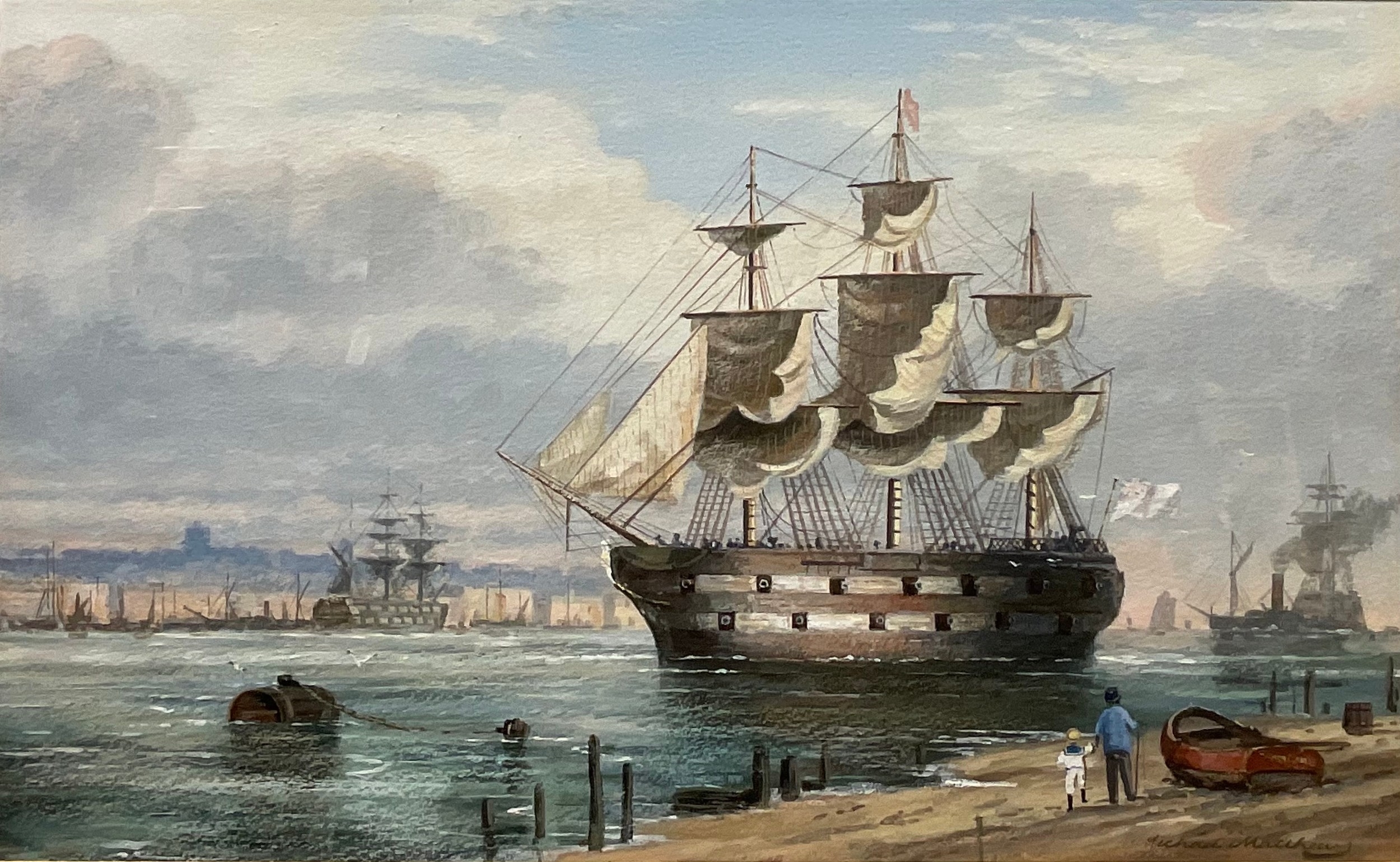 Michael Matthews | Man-O-War in Harbour | MutualArt