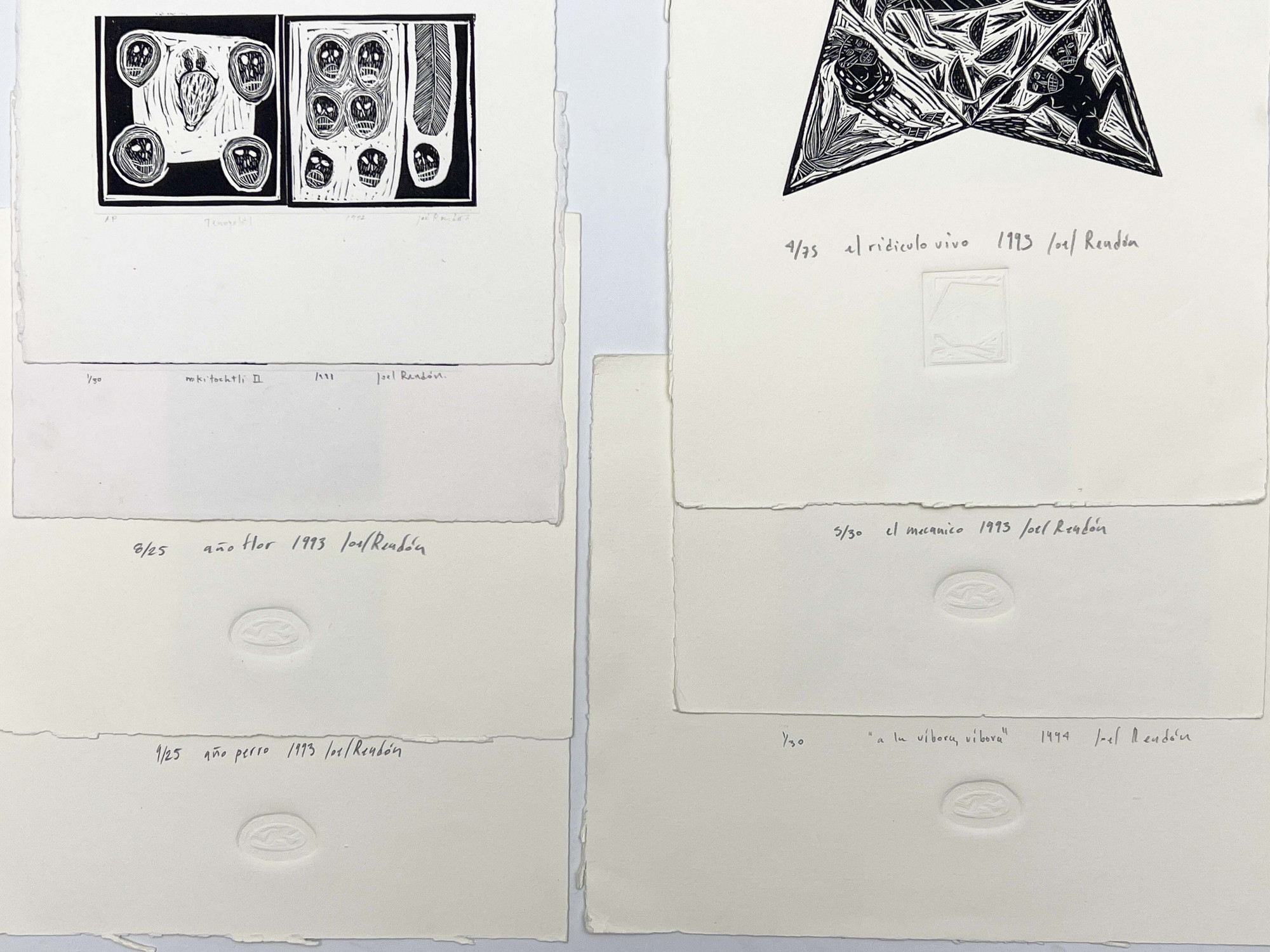 Joel Rendón | Woodcuts, Group of 6 (1991-94) | MutualArt
