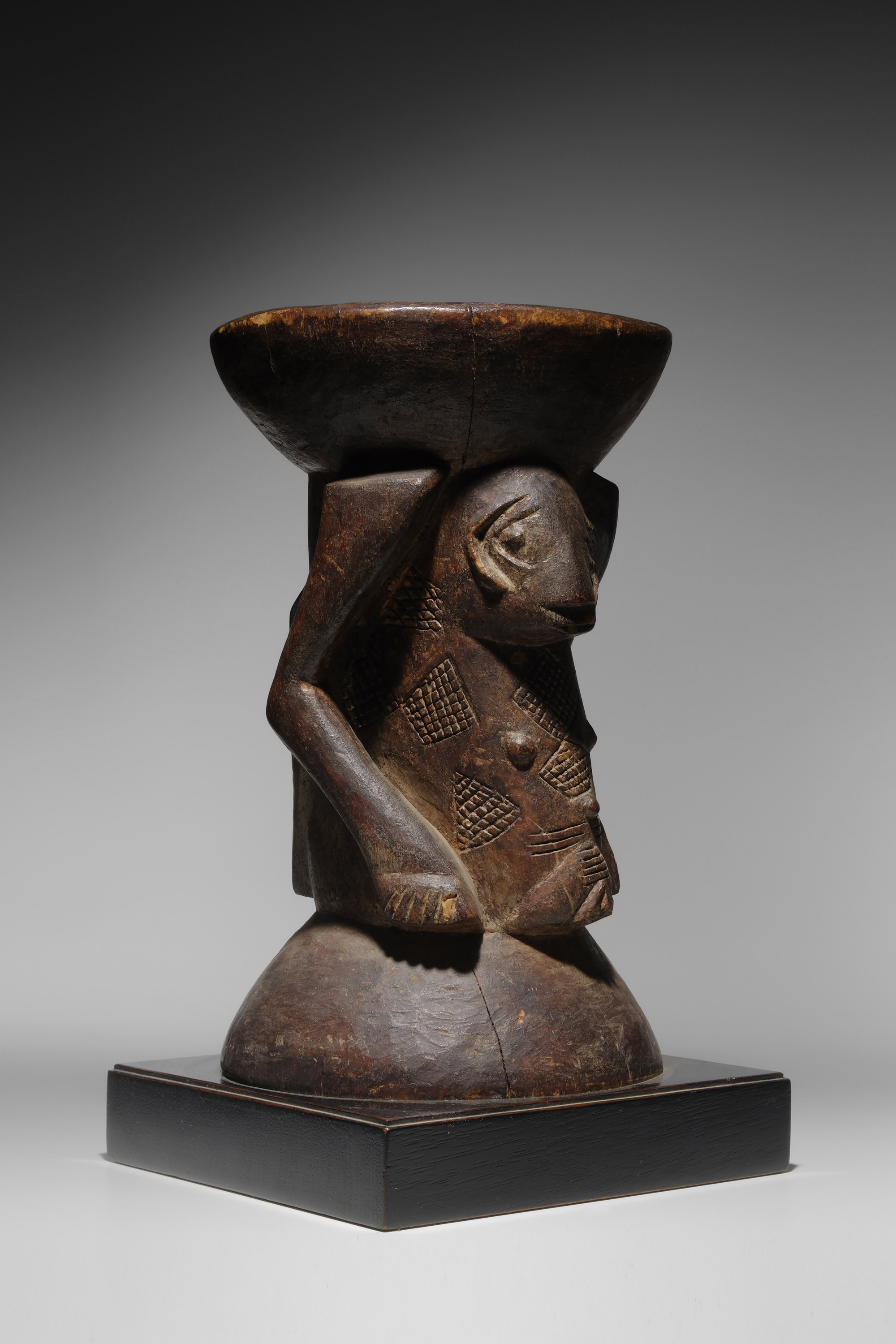 African School, 19th Century | Luba Zimba Chief's Stool - Kipona ...