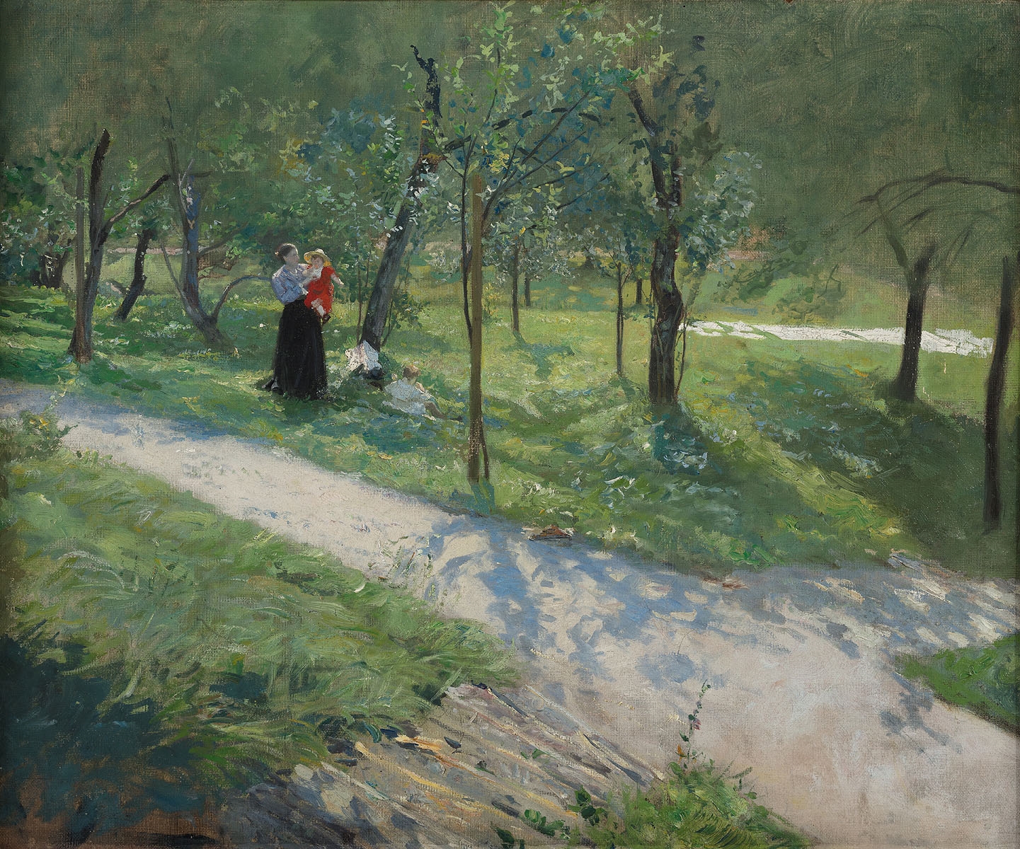 Jozef Mehoffer | W parku (Circa 1910) | MutualArt