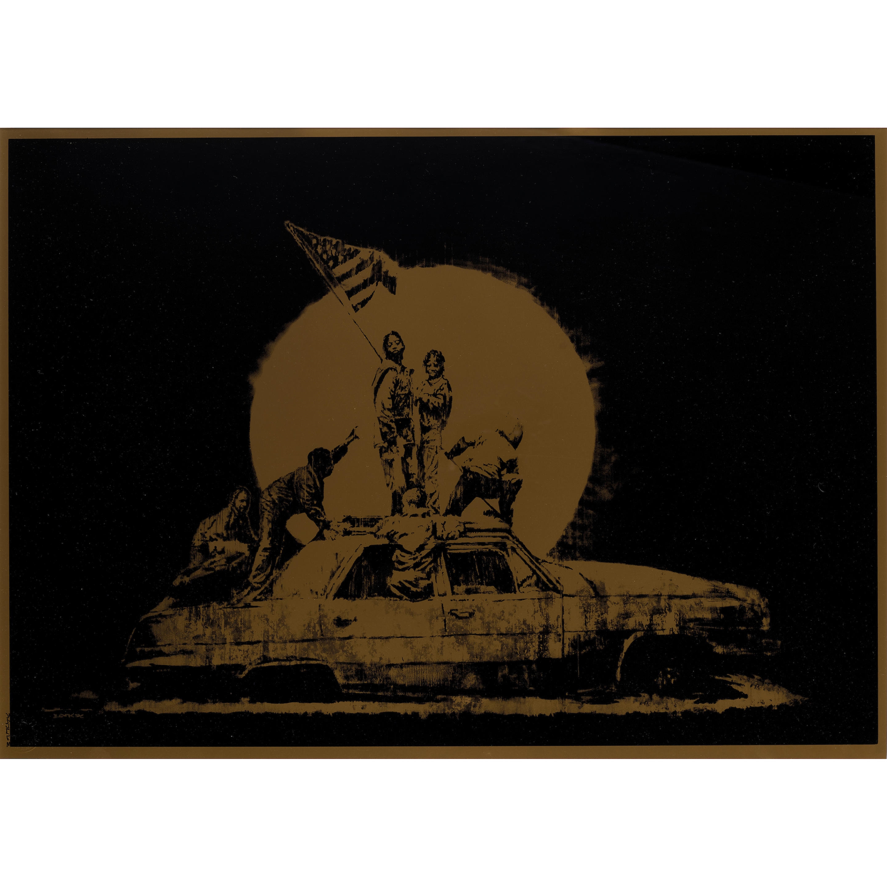 Banksy | Gold Flag (2007) | MutualArt