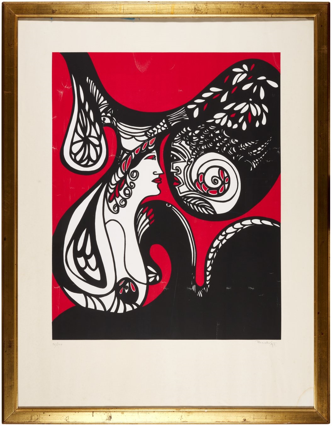 Bertina Lopes | Screenprints in Black, White and Red, a set of three ...