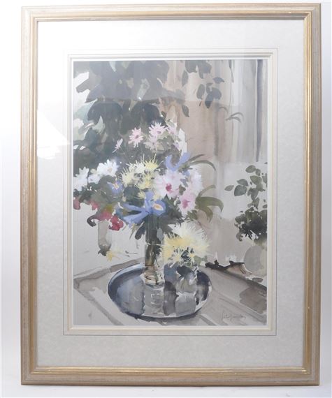 John Yardley | JOHN YARDLEY - WATERCOLOUR ON PAPER PAINTING OF FLOWERS ...