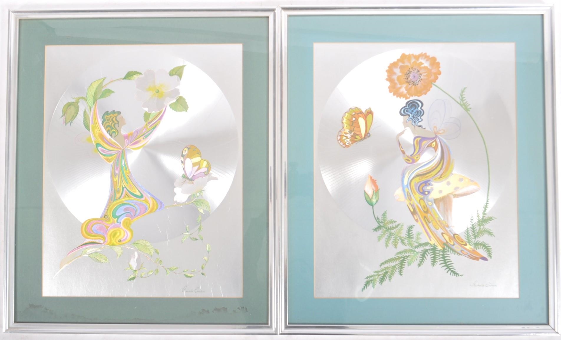 Michelle Emblem | MICHELLE EMBLEM - PAIR OF VINTAGE 1970S FOIL ART ...