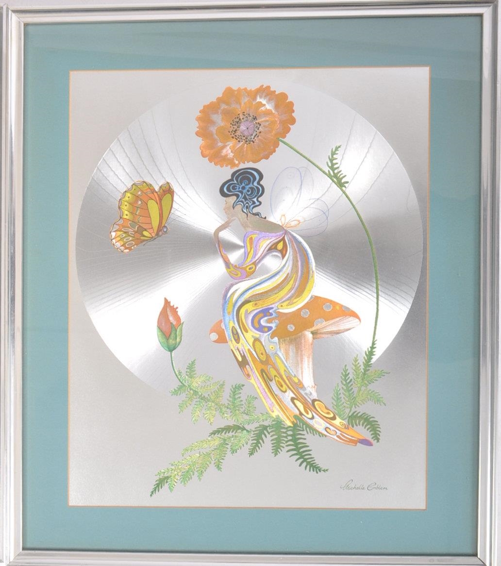 Michelle Emblem | MICHELLE EMBLEM - PAIR OF VINTAGE 1970S FOIL ART ...