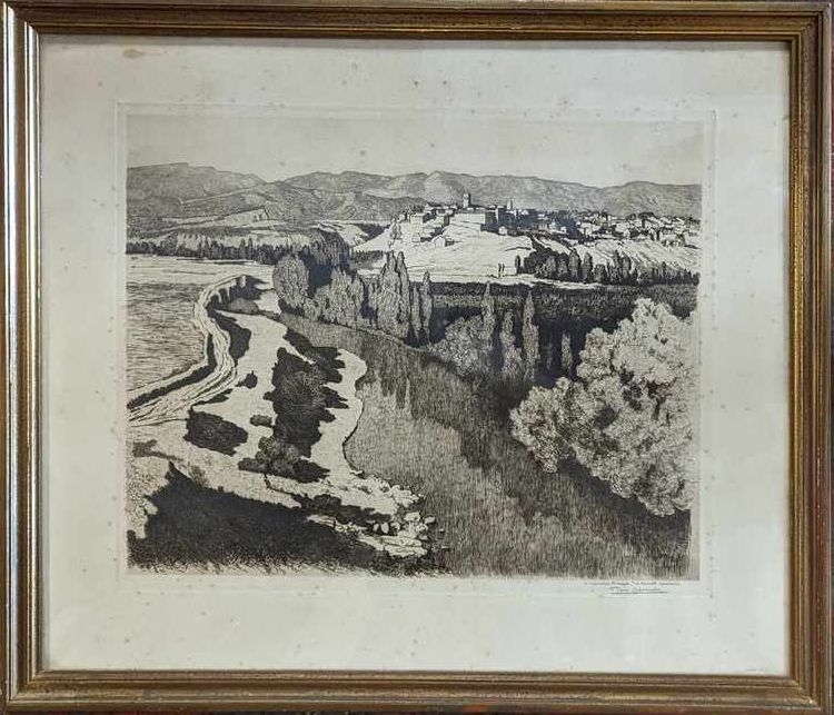 Pierre Labrouche | Village espagnol Eau-forte signée et dédicacée ...