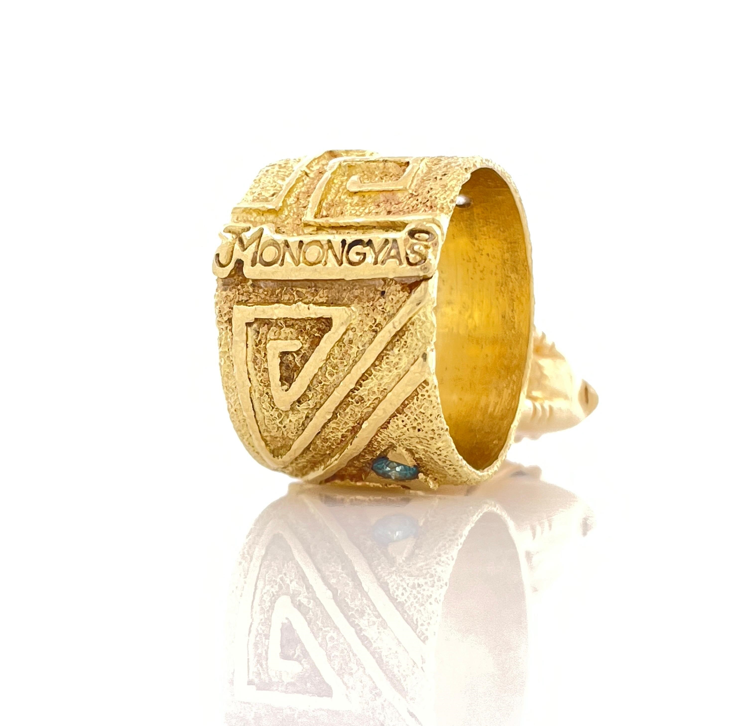 Jesse Lee Monongye | Jesse Monongya Navajo 18K Yellow Gold Diamond Bear ...