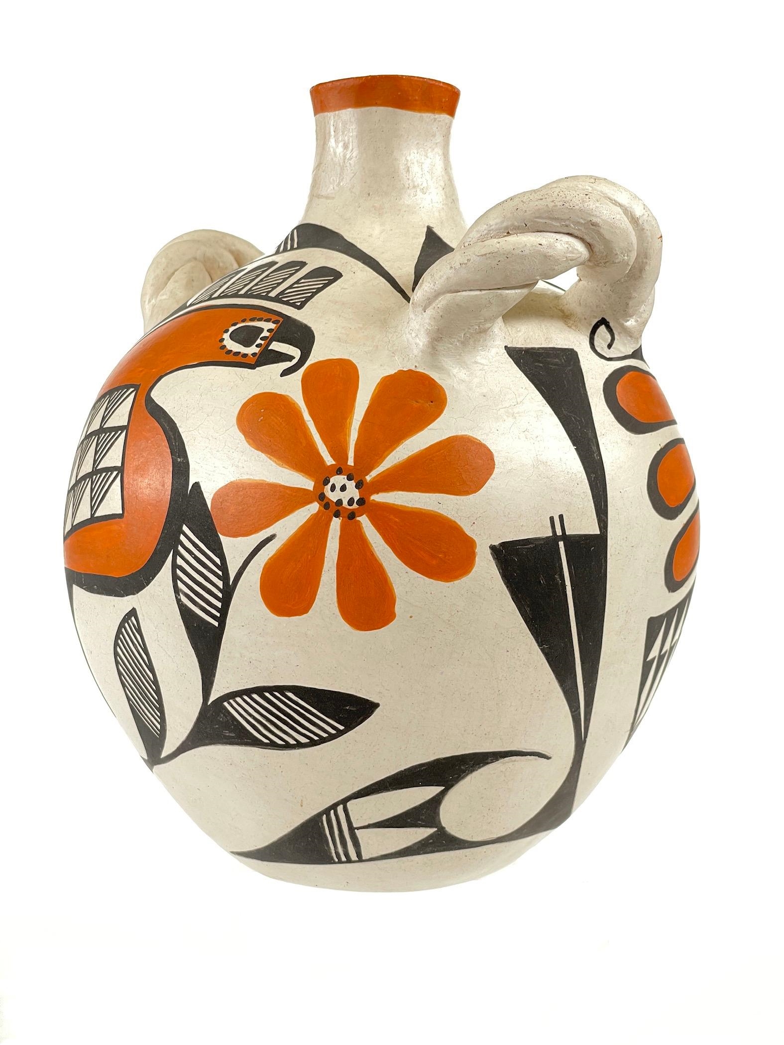 Eva Histia | Eva Histia Acoma Pueblo Polychrome Pottery Canteen With ...