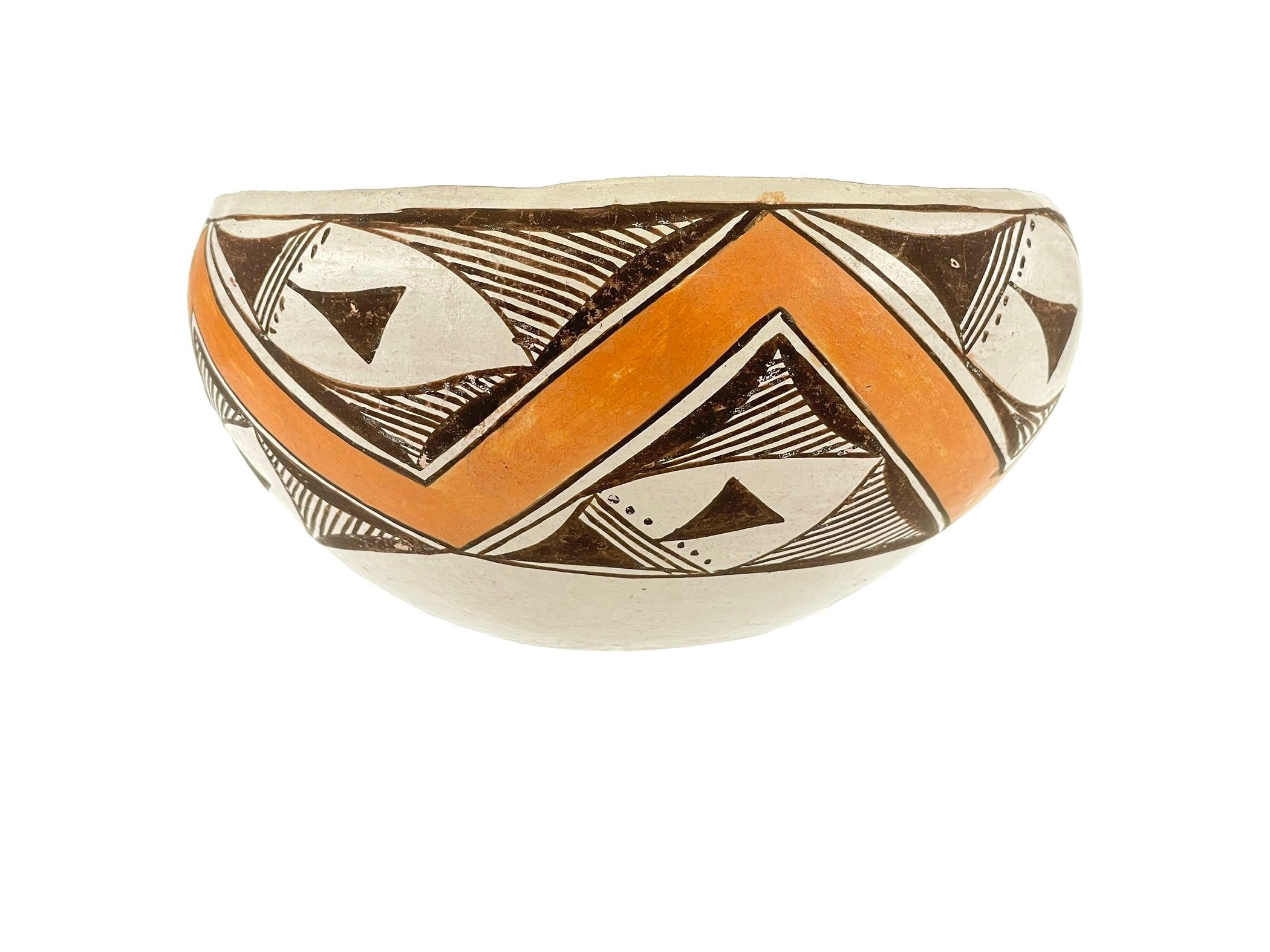Acoma | 1950s Acoma Polychrome Pottery Bowl (1950s) | MutualArt
