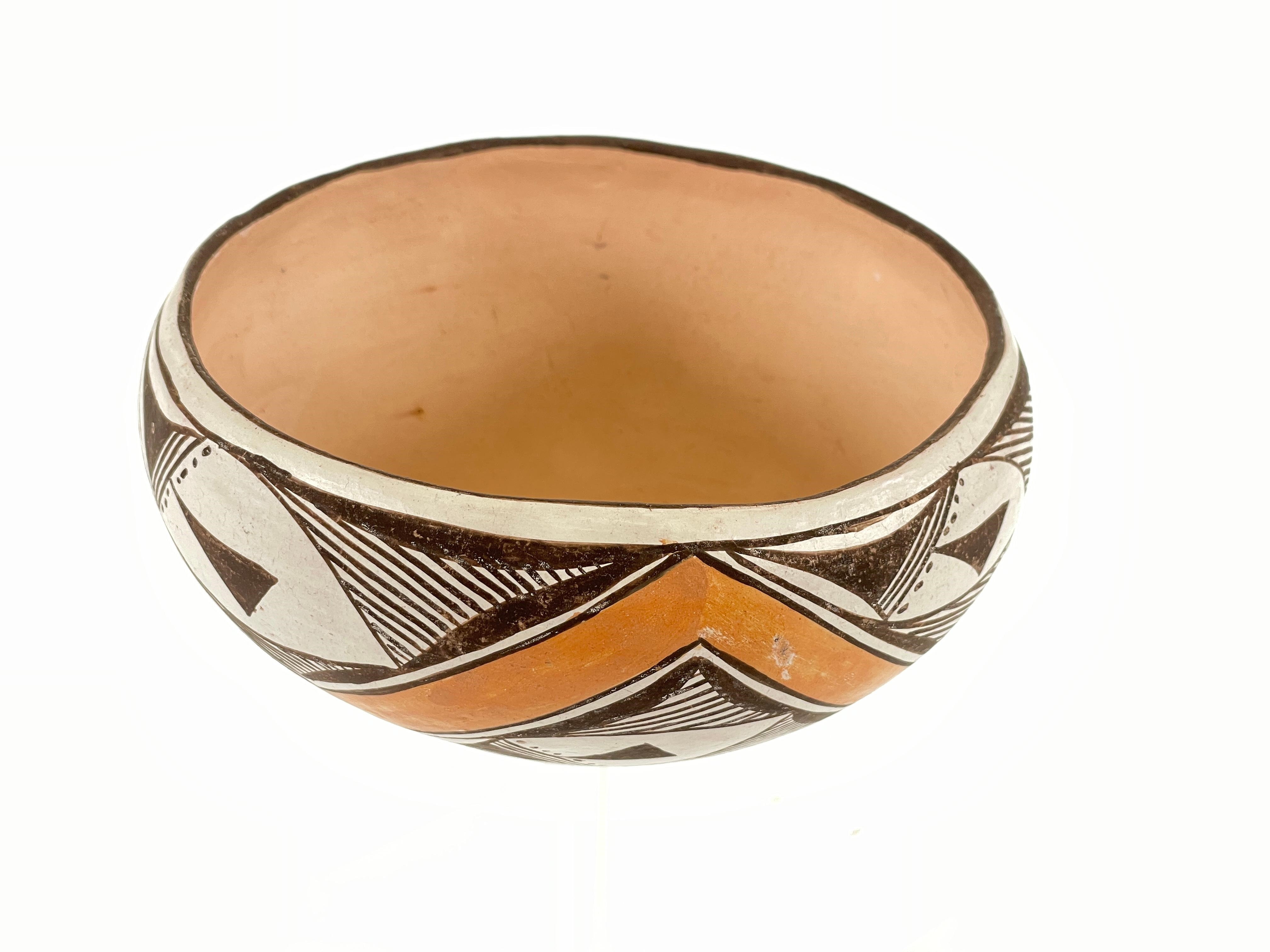 Acoma | 1950s Acoma Polychrome Pottery Bowl (1950s) | MutualArt