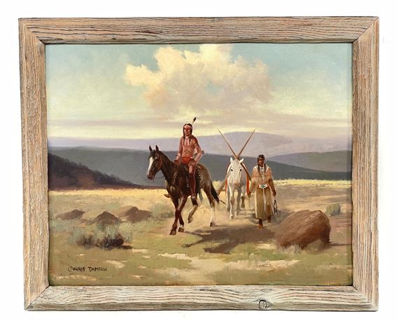 Charles Damrow | Charles Damrow (1916 - 1989) Going Home Oil on Board ...