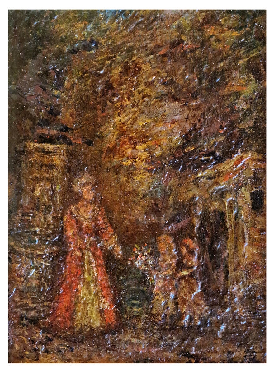 Adolphe Joseph Thomas Monticelli | Personnages au bouquet de fleurs ...