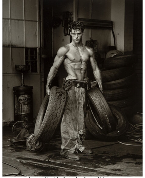 Herb Ritts | Fred with Tires (The Body Shop), Los Angeles, California ...