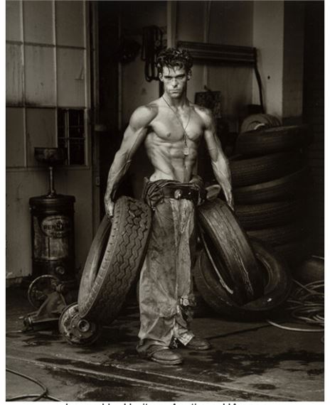 Herb Ritts | Fred with Tires (The Body Shop), Los Angeles, California ...