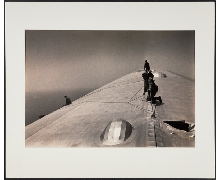 Alfred Eisenstaedt | Repairing the Hull of the Graf Zeppelin During the Flight Over the Atlantic ...