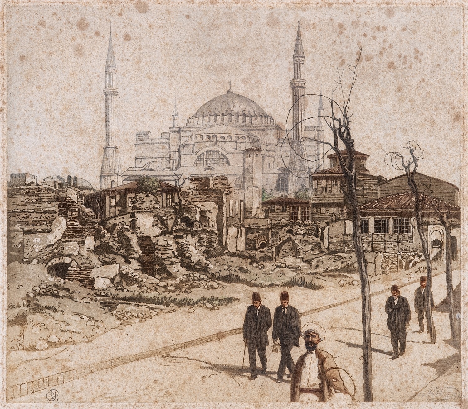 Josef Pitter | Image from Constantinople with the church of St. Sofia ...
