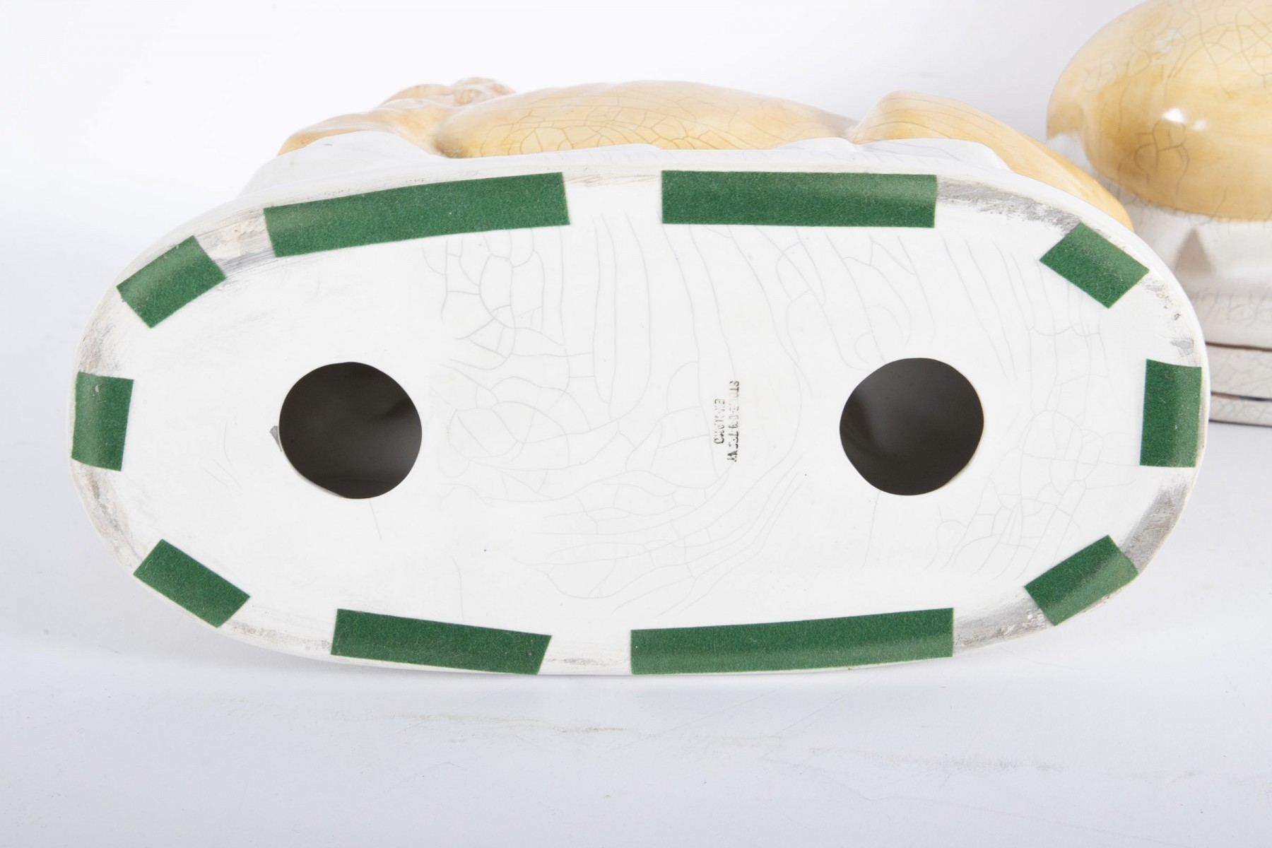 Staffordshire | Staffordshire Ceramic Reclining Lion Figures | MutualArt