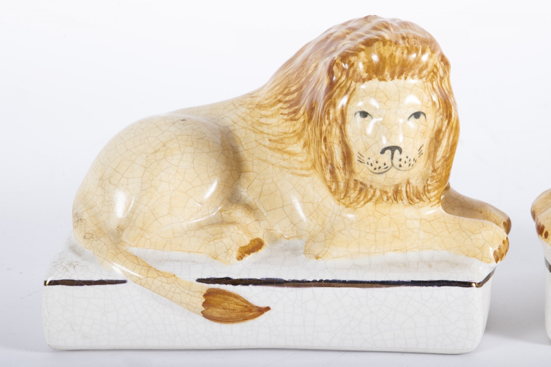 Unknown | Staffordshire Ceramic Lion Figures | MutualArt