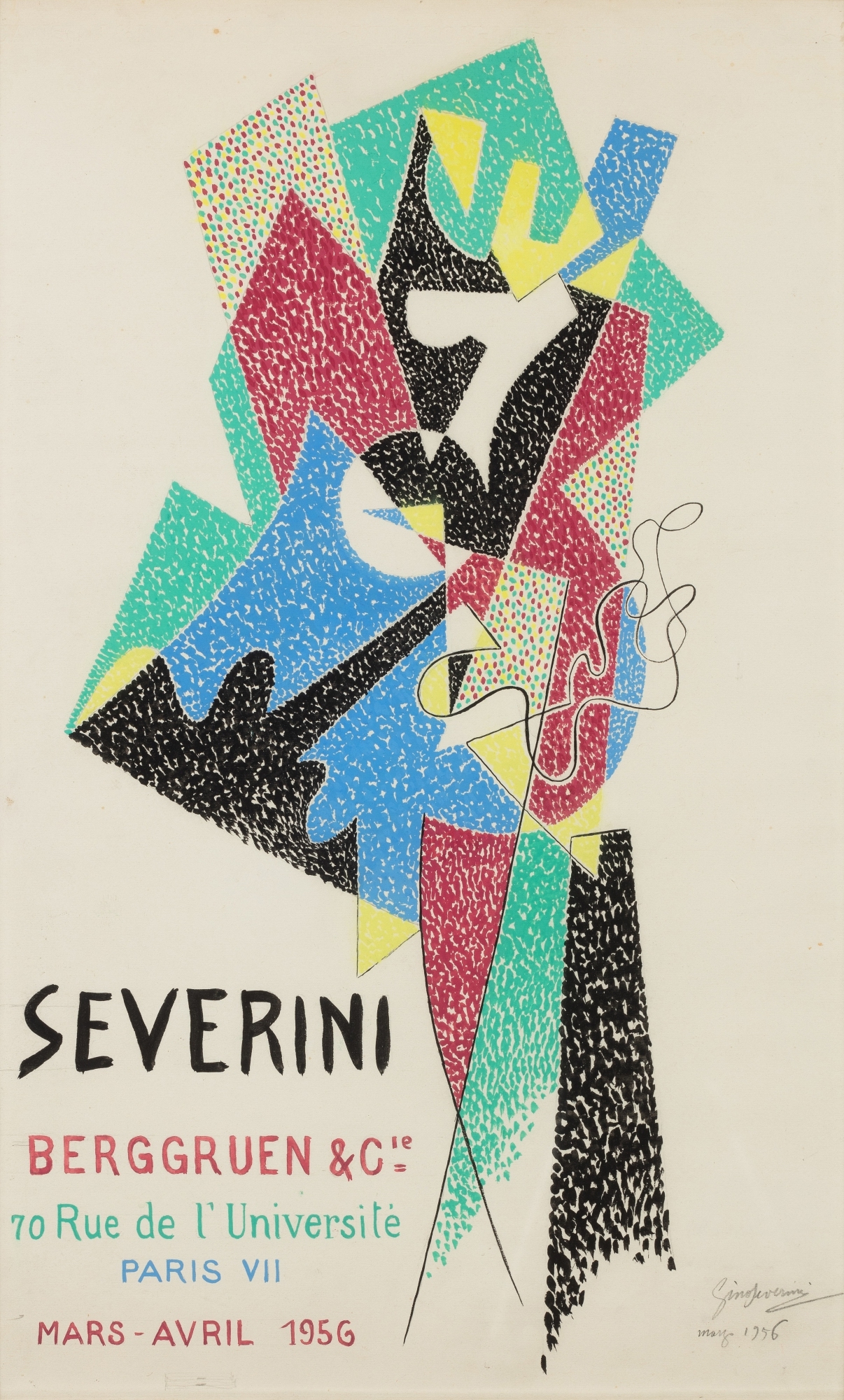 Gino Severini | Portrait of Paul Fort (1913 - 1914) | MutualArt