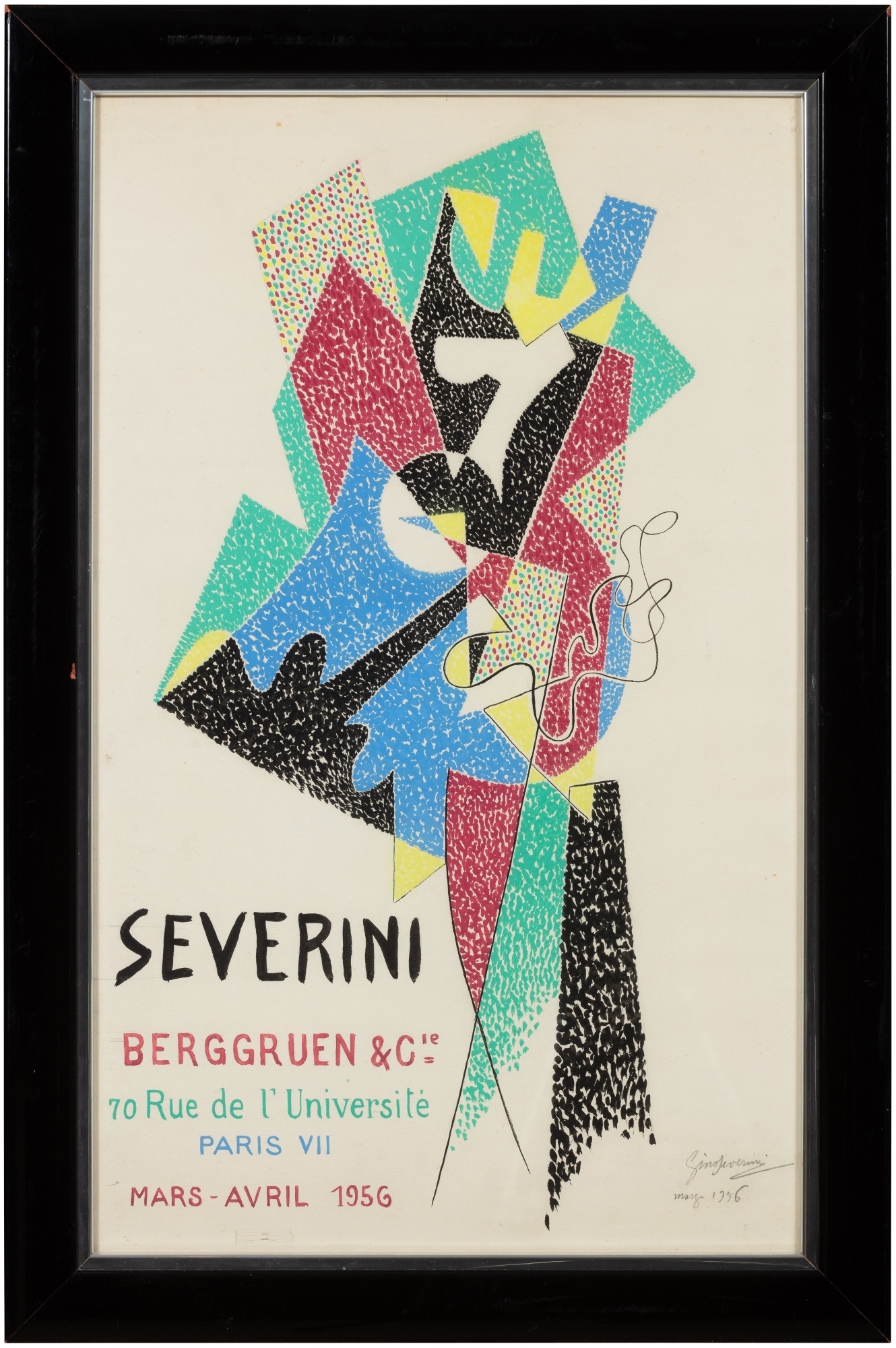 Gino Severini | Projet d'affiche d'exposition à Paris, mars- (1956 ...