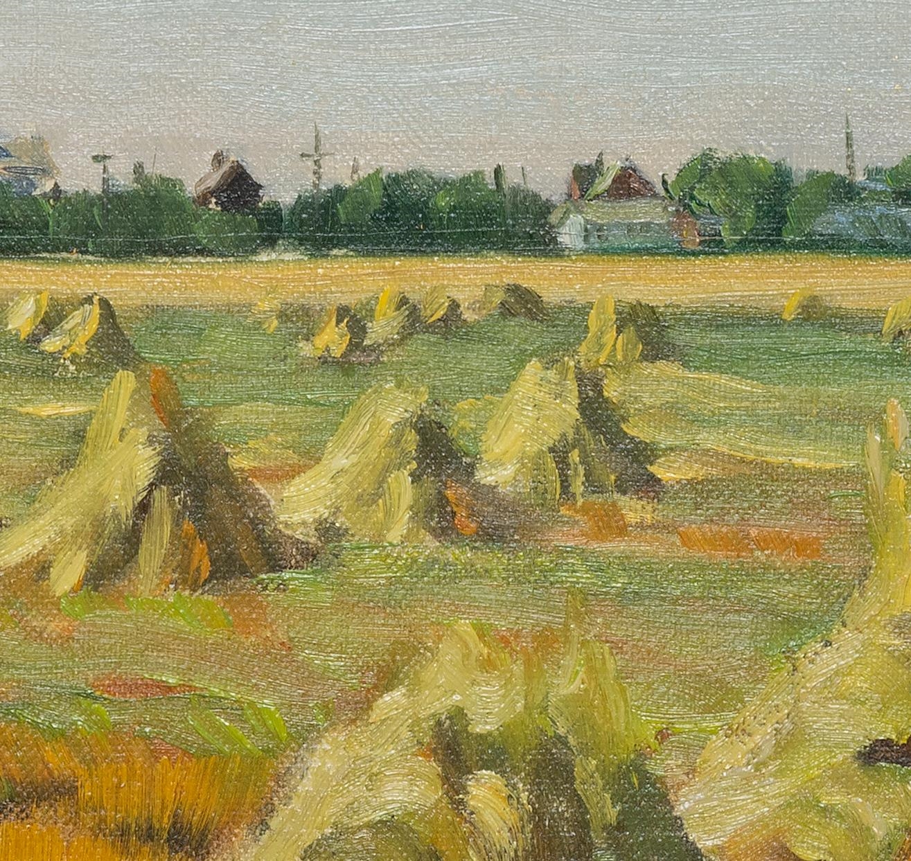 Ernest Luthi | Oat Stooks at Watrous (1973) | MutualArt