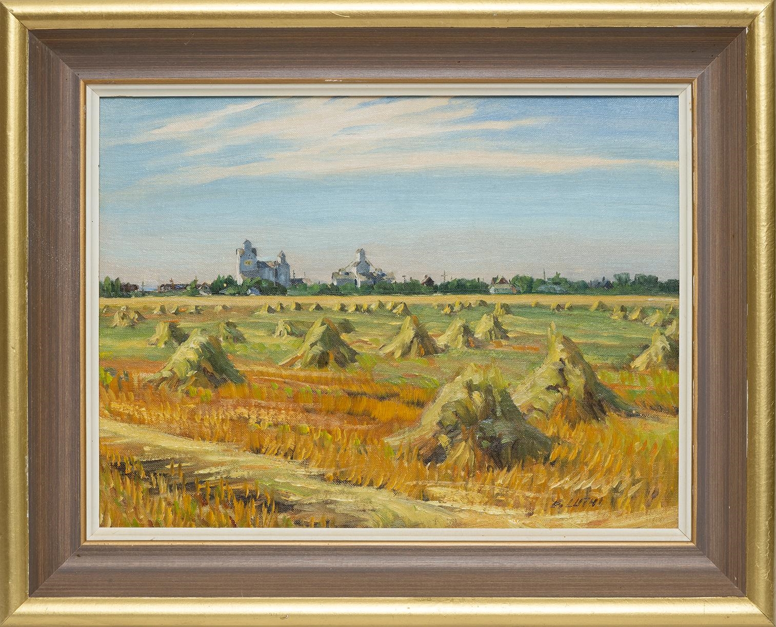 Ernest Luthi | Oat Stooks at Watrous (1973) | MutualArt
