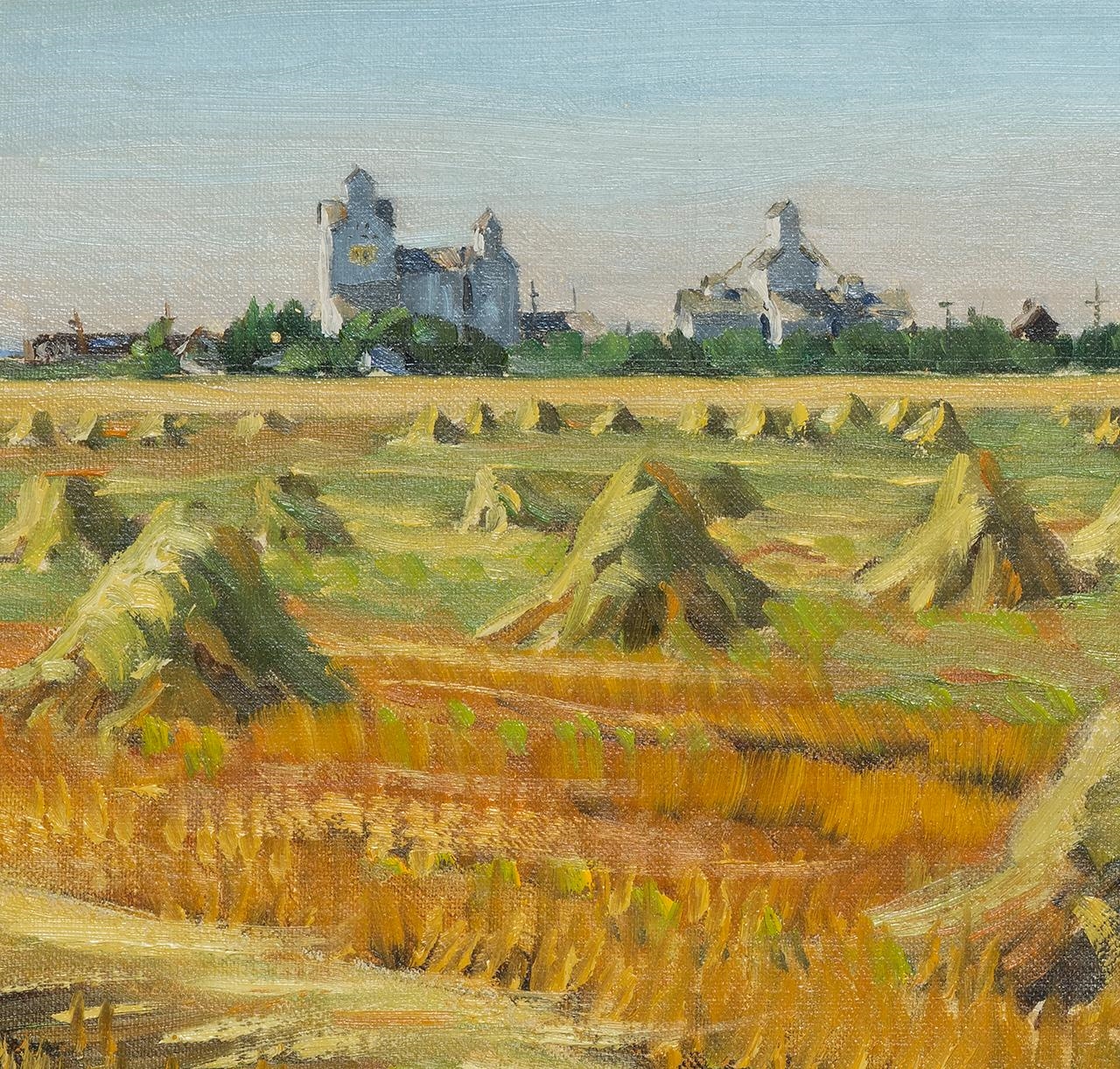 Ernest Luthi | Oat Stooks at Watrous (1973) | MutualArt