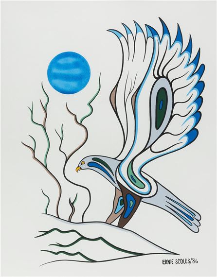 Ernie Scoles | Untitled - Standing Eagle (1986) | MutualArt
