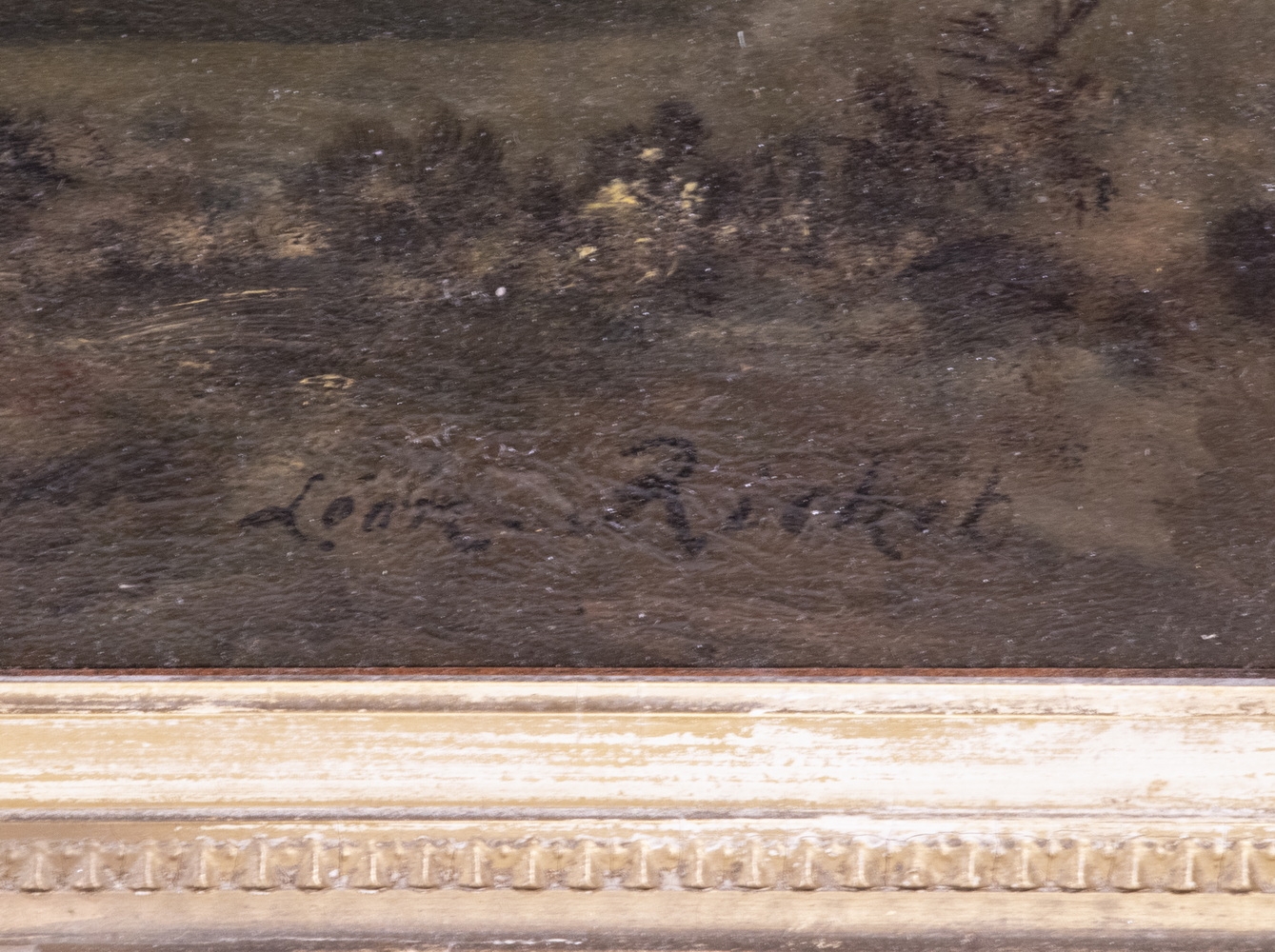 Léon Richet | Barbizon Landscape with shepherdess at pond | MutualArt