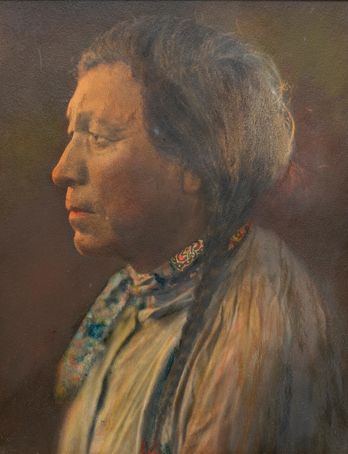 Edgar C Rossie | Portrait of Pim-O-Tah | MutualArt