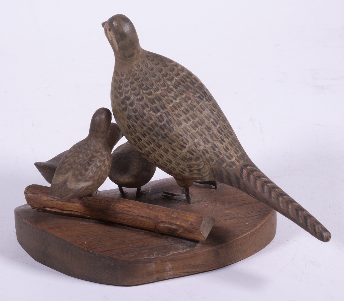 James Joseph Ahearn | Hen Pheasant and Chicks | MutualArt