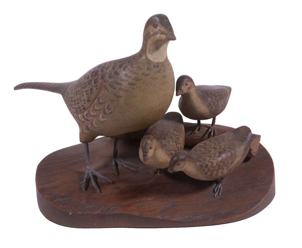 James Joseph Ahearn | Hen Pheasant and Chicks | MutualArt